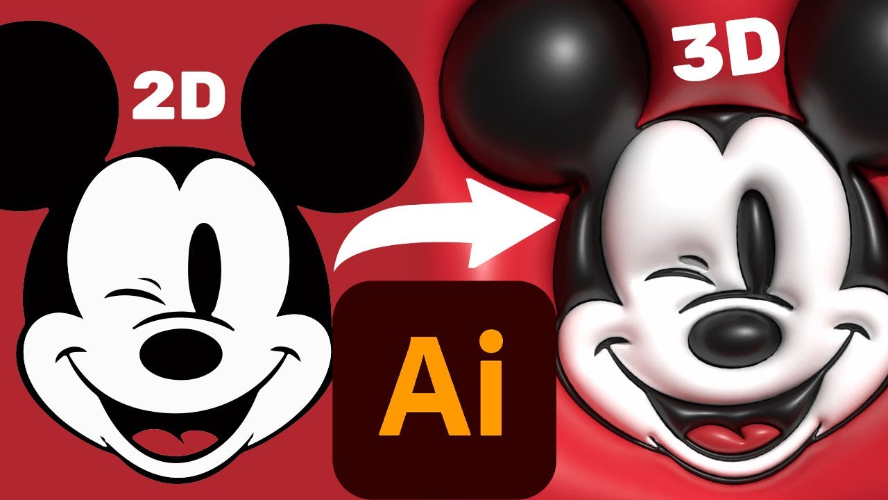 Transforma tu imagen 2D a 3D - Tutorial Adobe Illustrator - YouTube