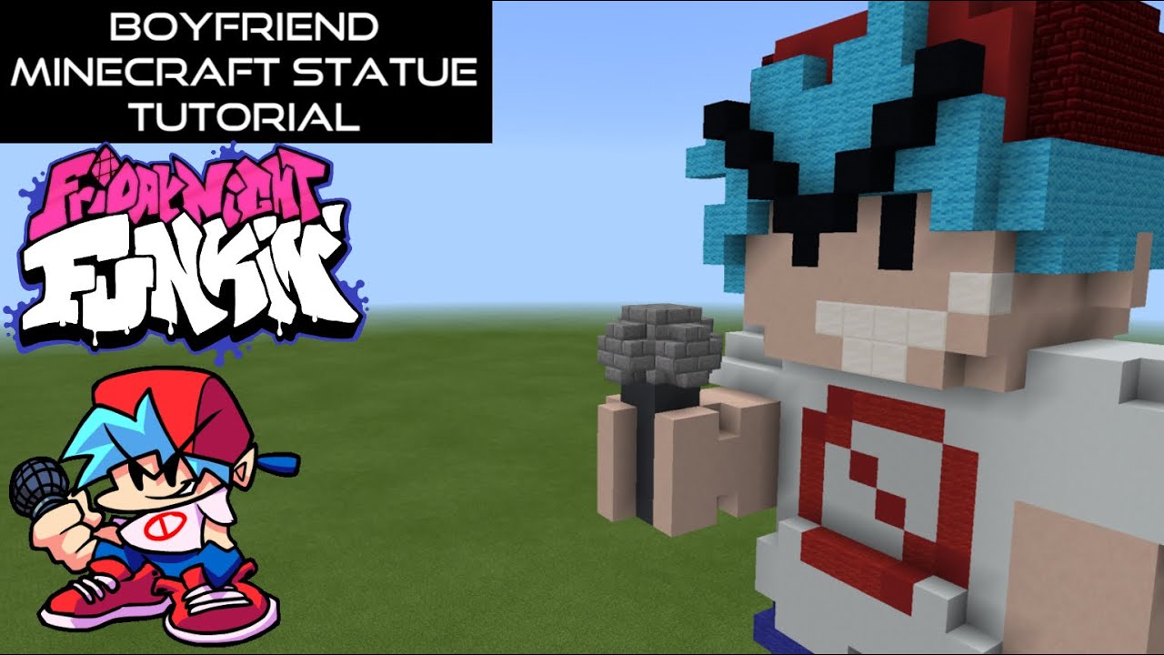 Boyfriend Minecraft Statue Tutorial (Friday Night Funkin) - YouTube