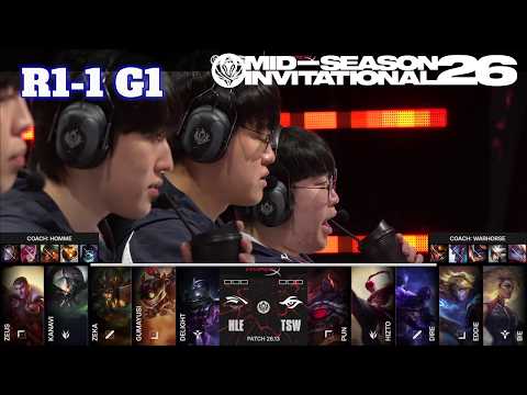 HLE vs TSW - Game 1 | Round 1 LoL MSI 2026 Main Stage | Hanwha Life vs Team Secret Whales G1 full