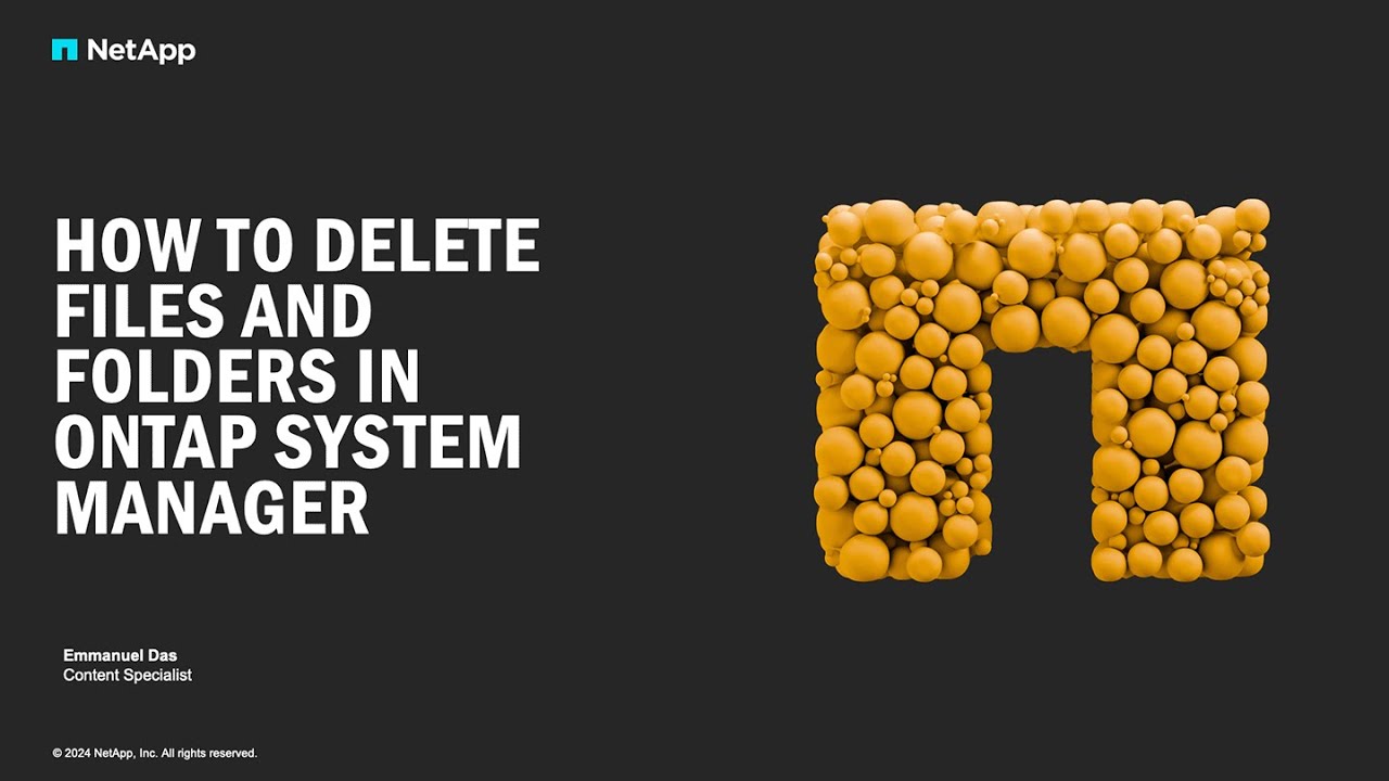 How to delete files or folders in ONTAP System Manager - YouTube