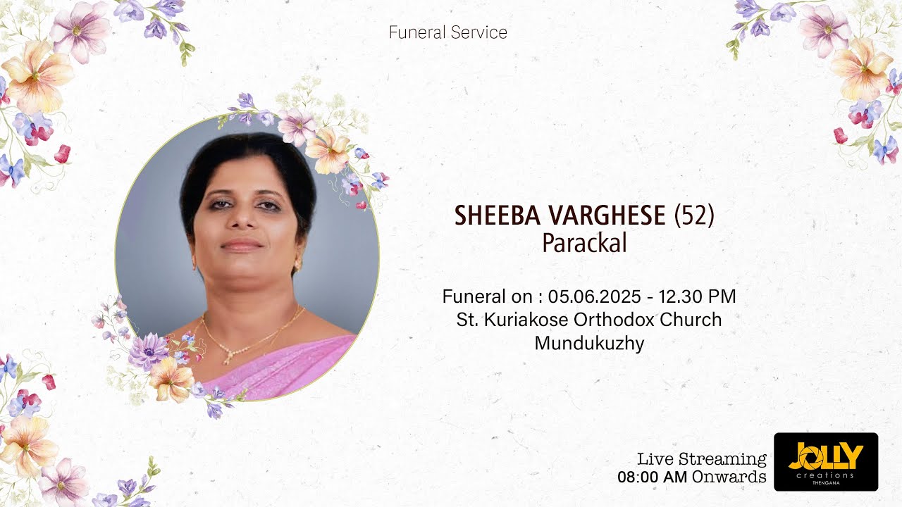 Funeral Service _ Sheeba Varghese Parackal _ LIVE - YouTube