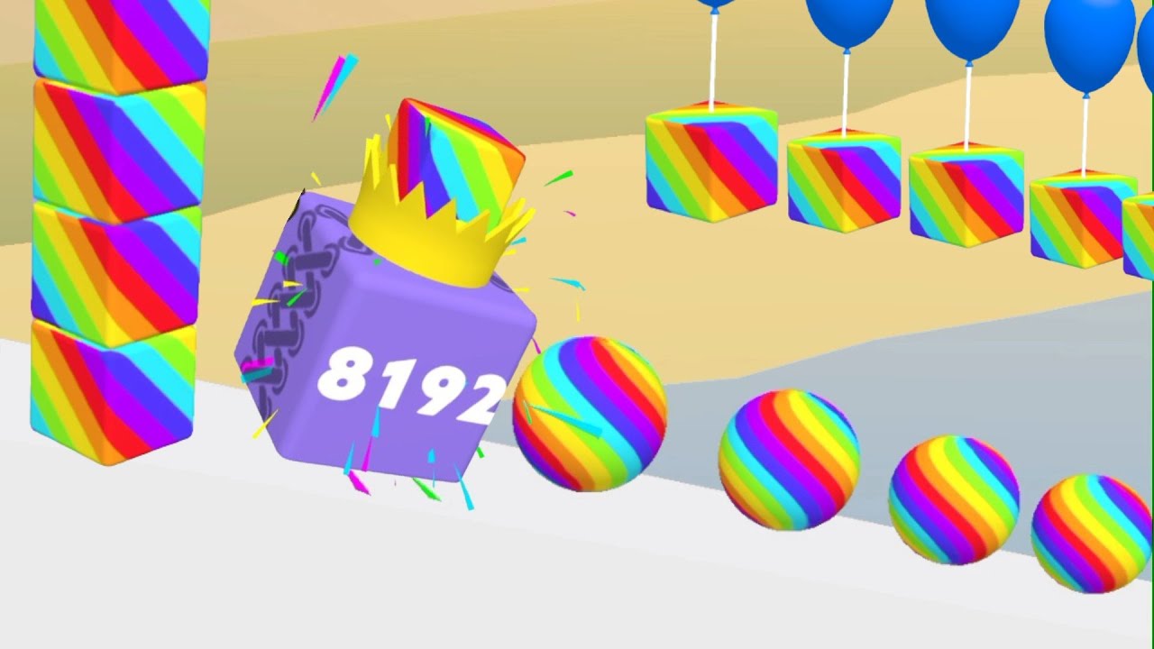 💑Happy Cubes 2048 ( jelly run 2048 ) push harder Gameplay part #18 ...