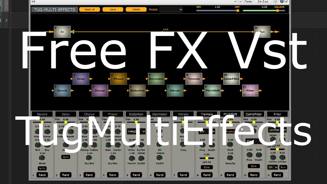 Free Modular FX Plugin - TugMultiEffect (No Talking) - YouTube
