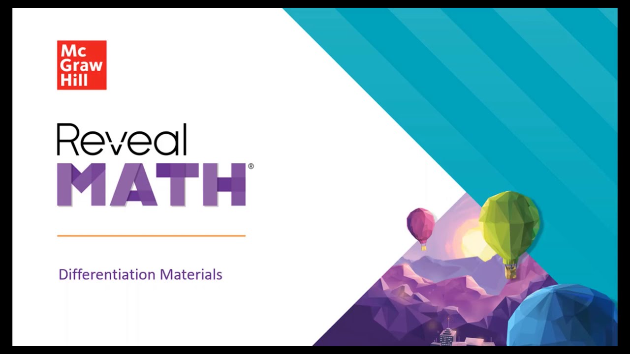 Reveal Math K 5 Differentiation Materials YouTube Reveal Math K 5 Differentiation Materials YouTube