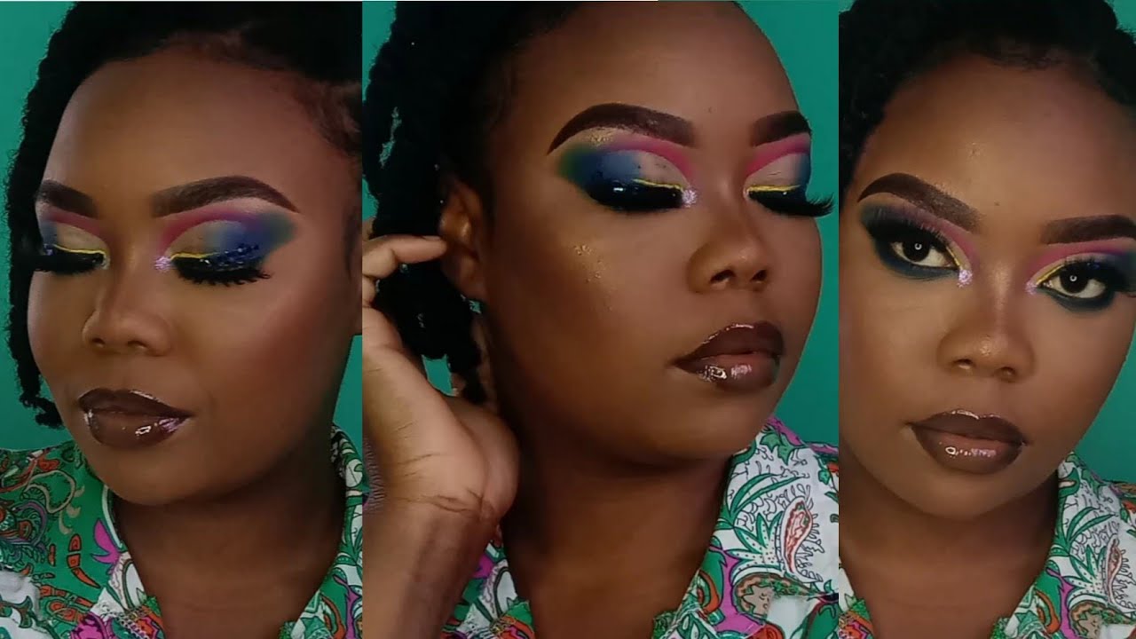 Dramatic Colorful Cutcrease Eyeshadow Tutorial / Slay All Day By J ...