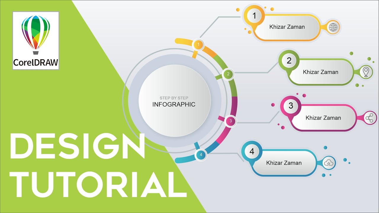 clean infographic design in coreldraw | Coreldraw tutorial - YouTube