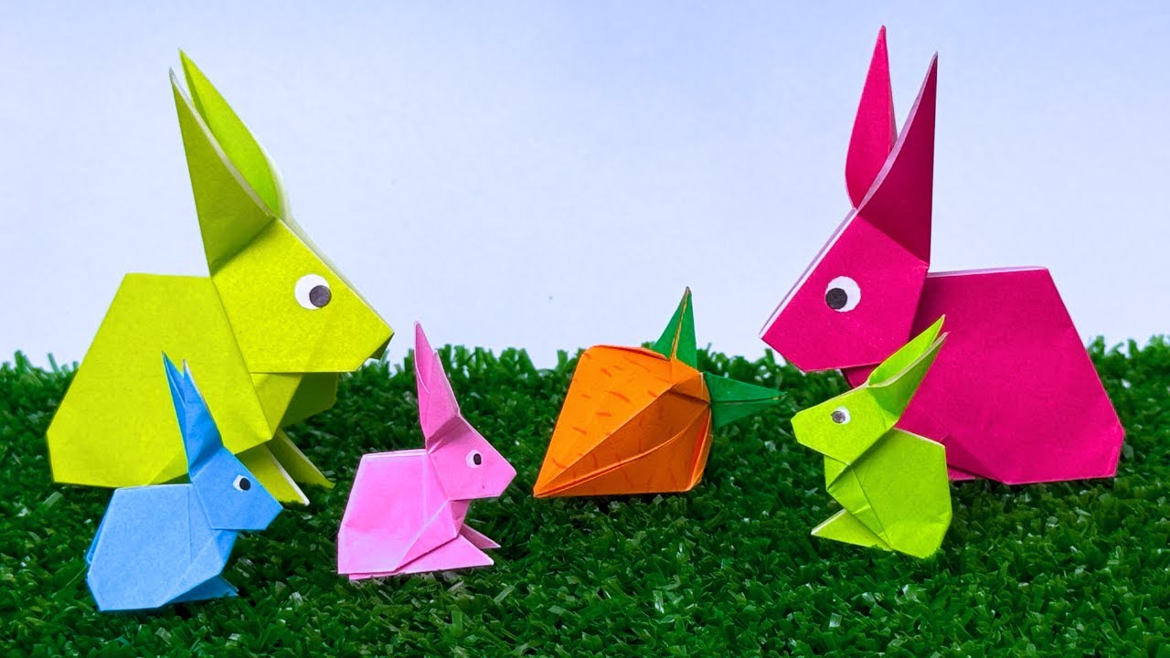 COELHO DE ORIGAMI(06) - RABBIT ORIGAMI(06) - PASSO A PASSO DA DOBRADURA ...