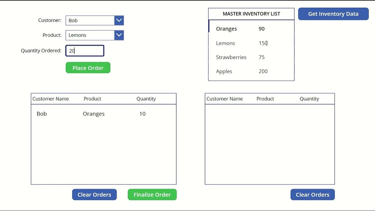 Part 2 - Creating Power App Ordering System - YouTube