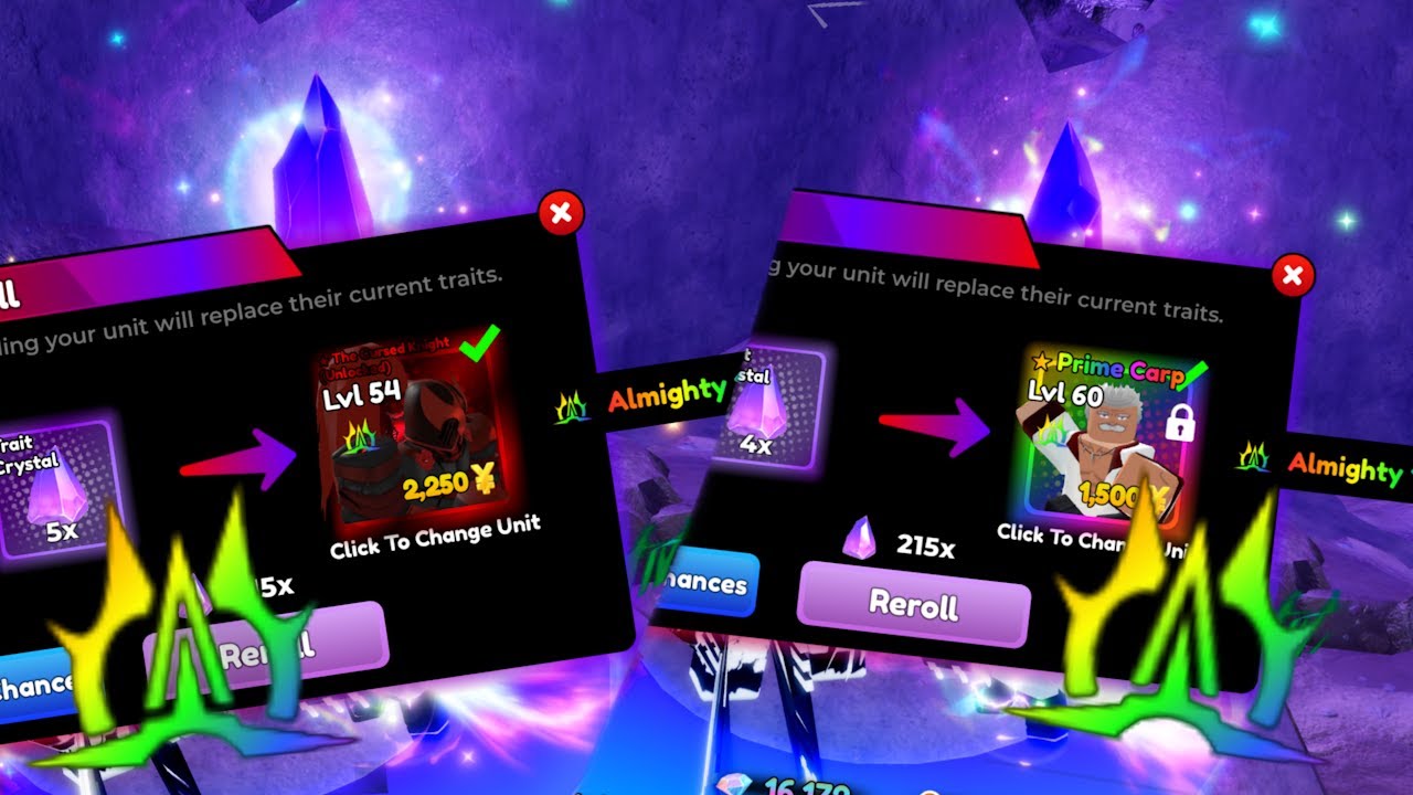 Rolling Almighty 2 Times With 300 Shards In Anime Defenders (The Cursed ...