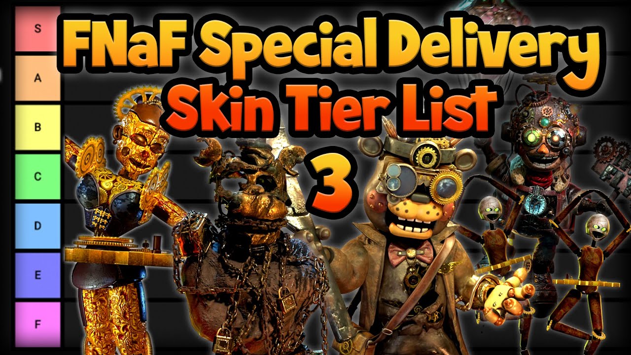 AndrewJohn100's FNaF Special Delivery Skin Tier List 3! - YouTube