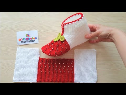 Bayan Çilek patik yapımı / Bayan patik modelleri