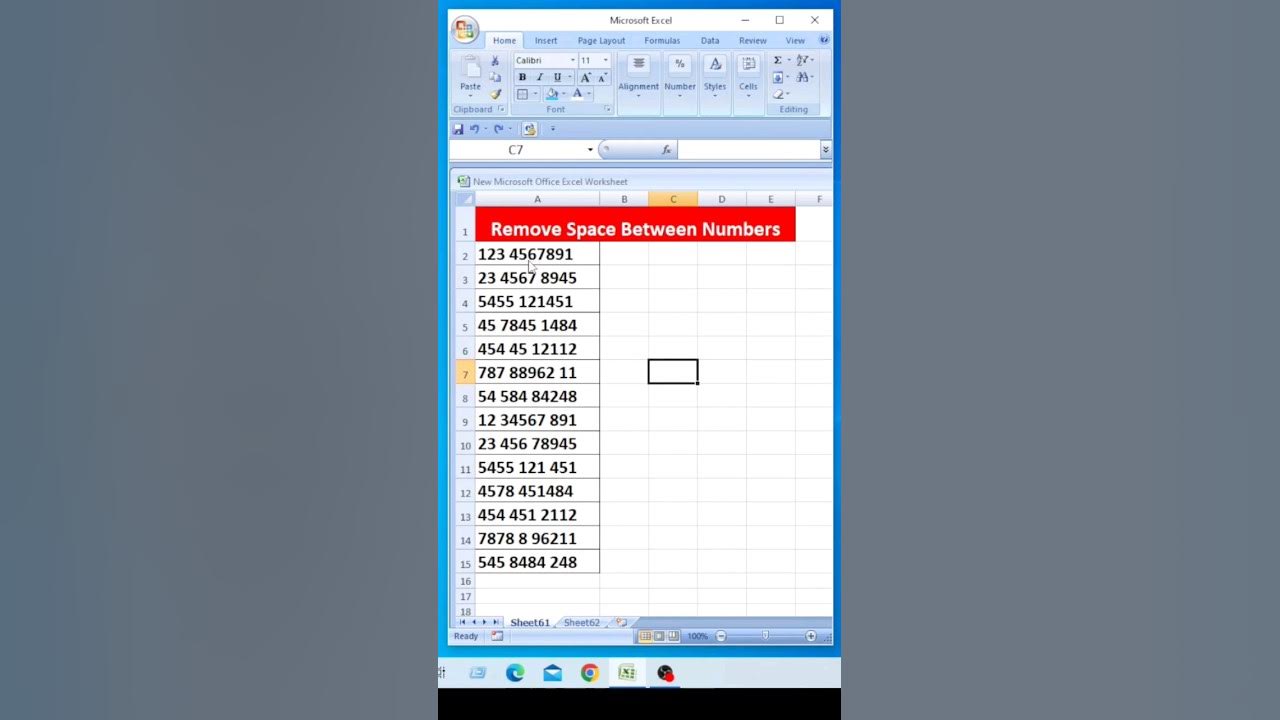 Use New Trick and Remove Space Between Numbers in Excel🔥🤔👌 - YouTube