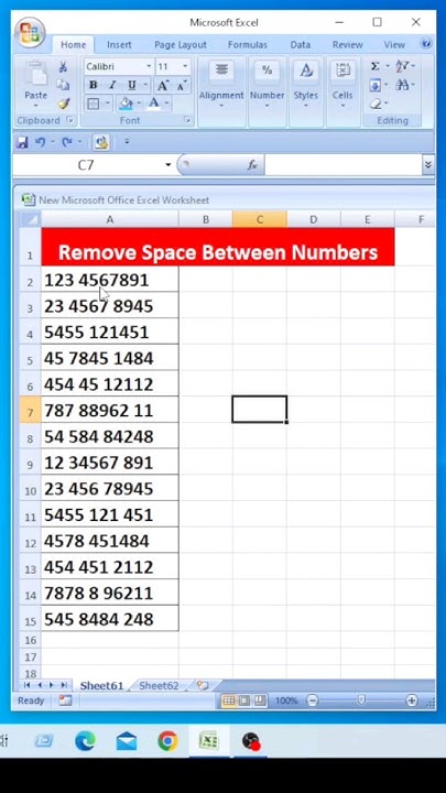 Use New Trick and Remove Space Between Numbers in Excel🔥🤔👌 - YouTube