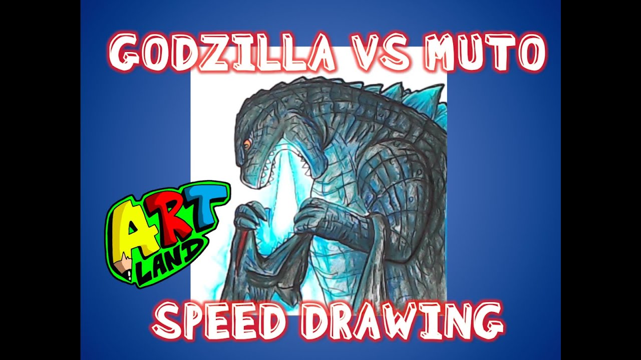 Godzilla vs Muto Speed Drawing - YouTube