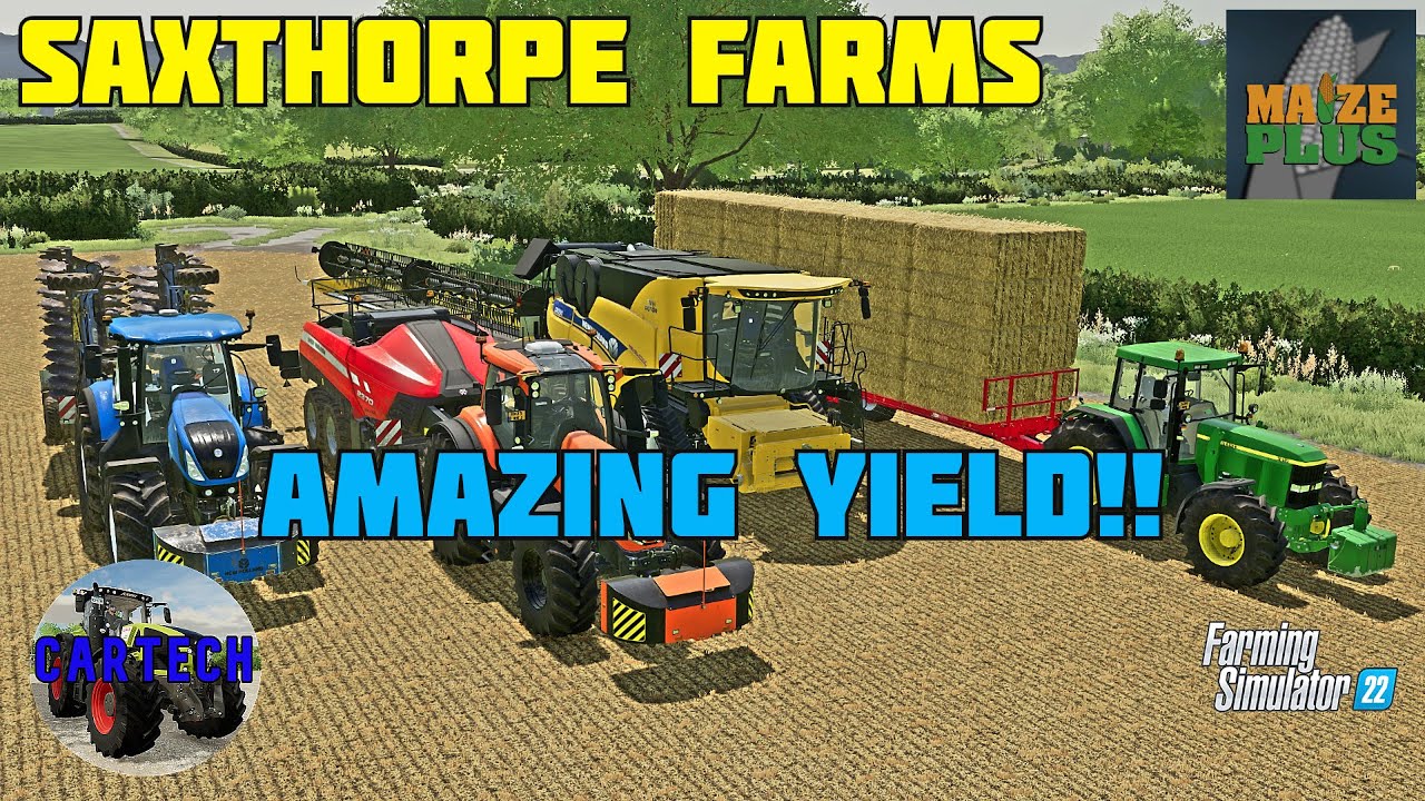 AMAZING YIELD!! - SAXTHORPE FARMS - Ep 19 - FS22 - YouTube