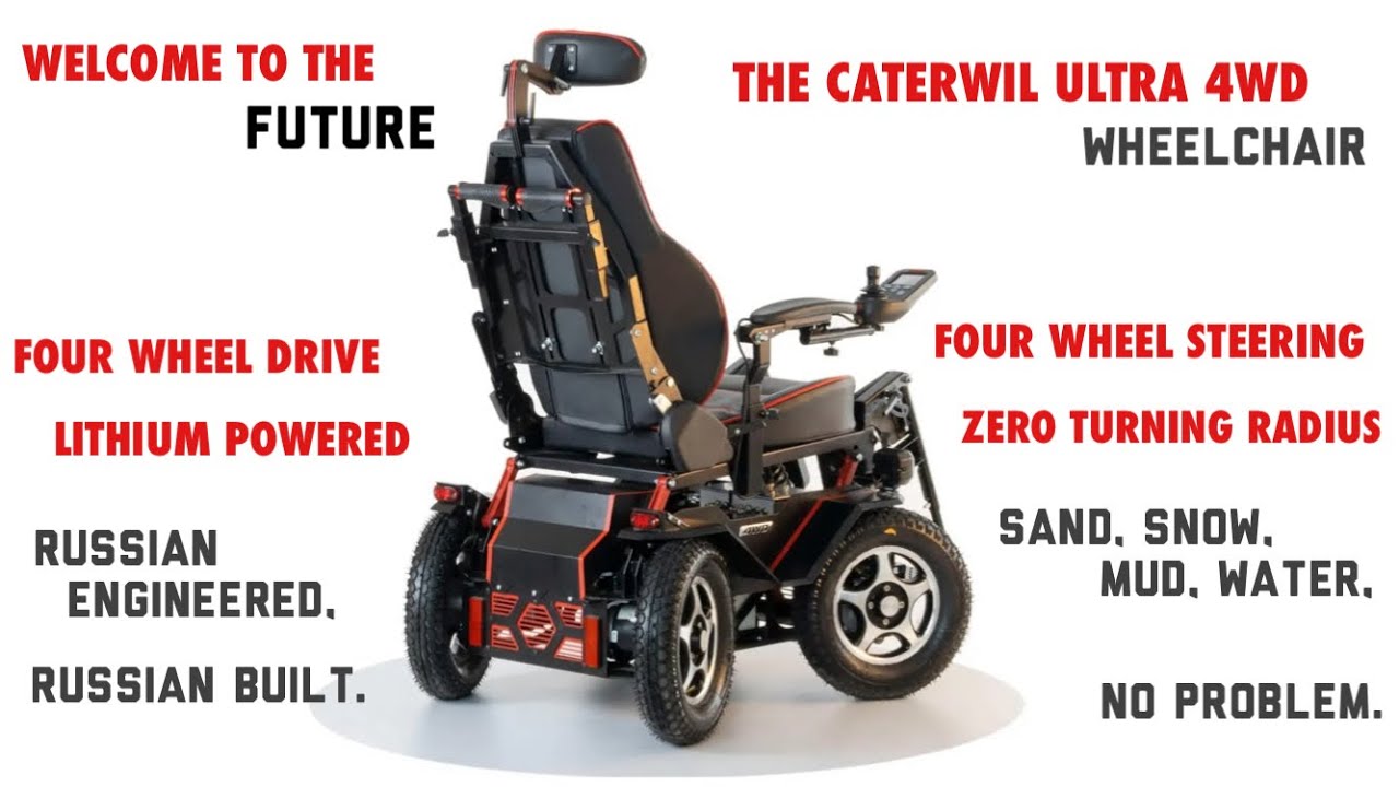 THE CATERWIL ULTRA 4WD AND 4-WHEEL STEERING WHEELCHAIR - YouTube