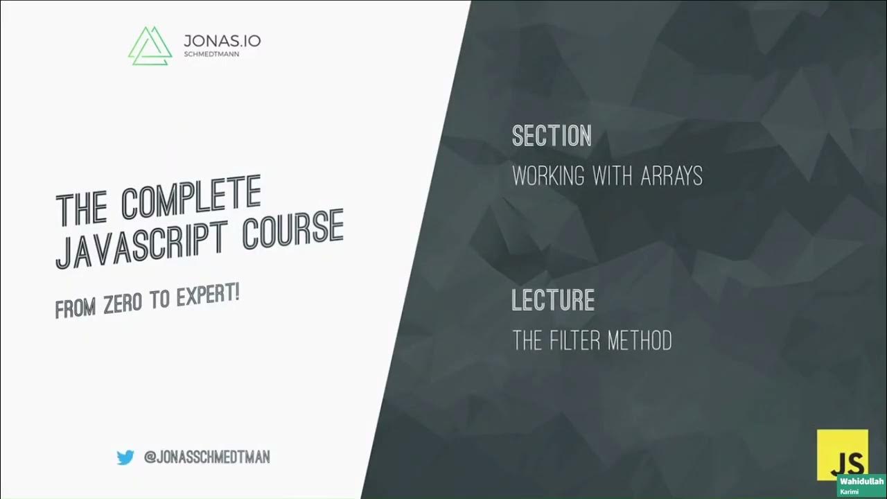 Learn JavaScript – Array Methods with Bankist App - Part 29: Jonas Schmedtmann - YouTube