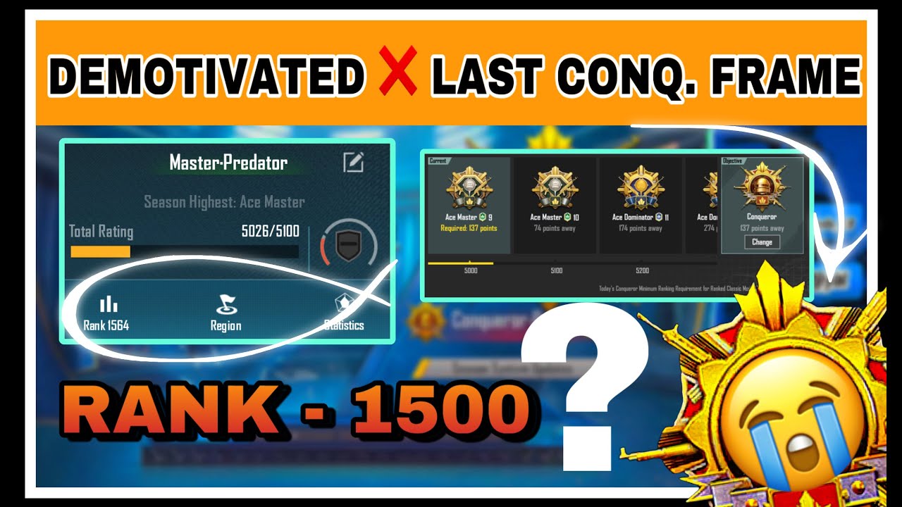 DAY 40 🇮🇳 DEMOTIVATED “20th ID “ RANK - 1500 TO CONQUEROR , BEST ...