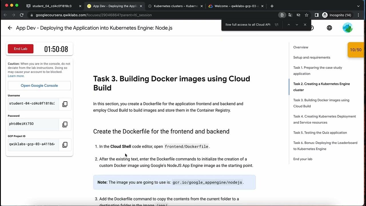 App Dev Deploying The Application Into Kubernetes Engine Nodejs Youtube