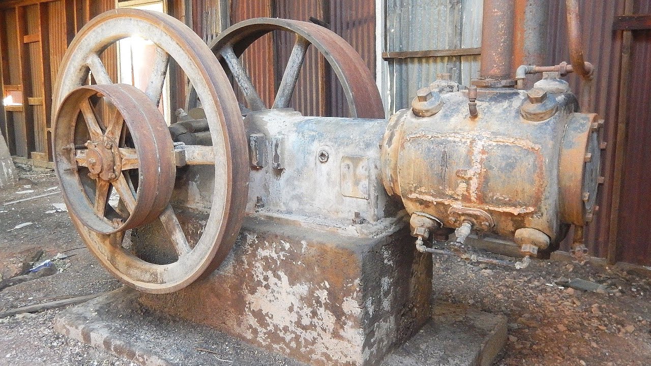 Huge Air Compressor - Ore Cars - In Early 1920s Multi Level Nevada ...