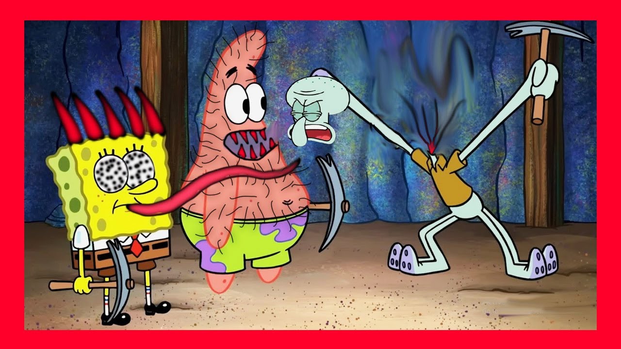 Horror Artist vs SpongeBob SquarePants Every Goo Lagoon SpeedPaint ...