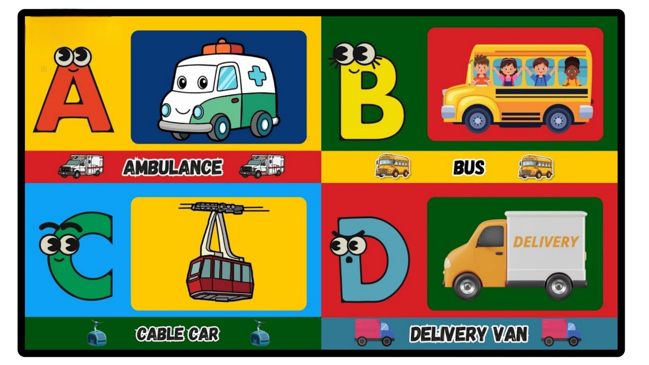 Alphabet Transport, ABC Transportation for Kids,ABC Vehicle Song!ABC ...