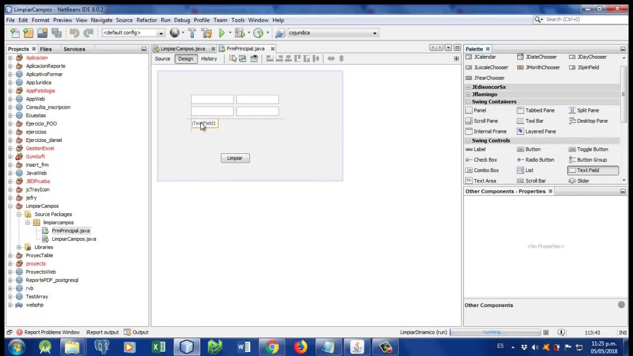 Limpiar todas las cajas de textos de forma dinámica en java y netbeans ...