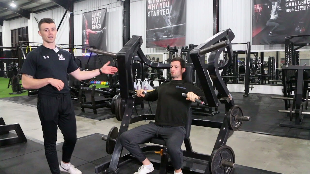 Plate Loaded Chest Press - YouTube