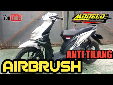 AIRBRUSH HONDA BEAT MINIMALIS atau SIMPEL | dominan warna putih sesuai STNK. #modelomotor