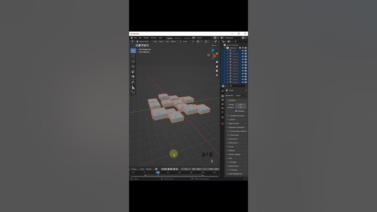Transform Objects Randomly In Blender #3d #blenderanimation #3danimation #3dtutorial # ...