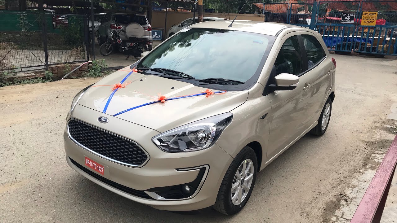 Ford Figo Titanium 2019 - 1.2 Petrol Dragon Engine - White Gold - YouTube