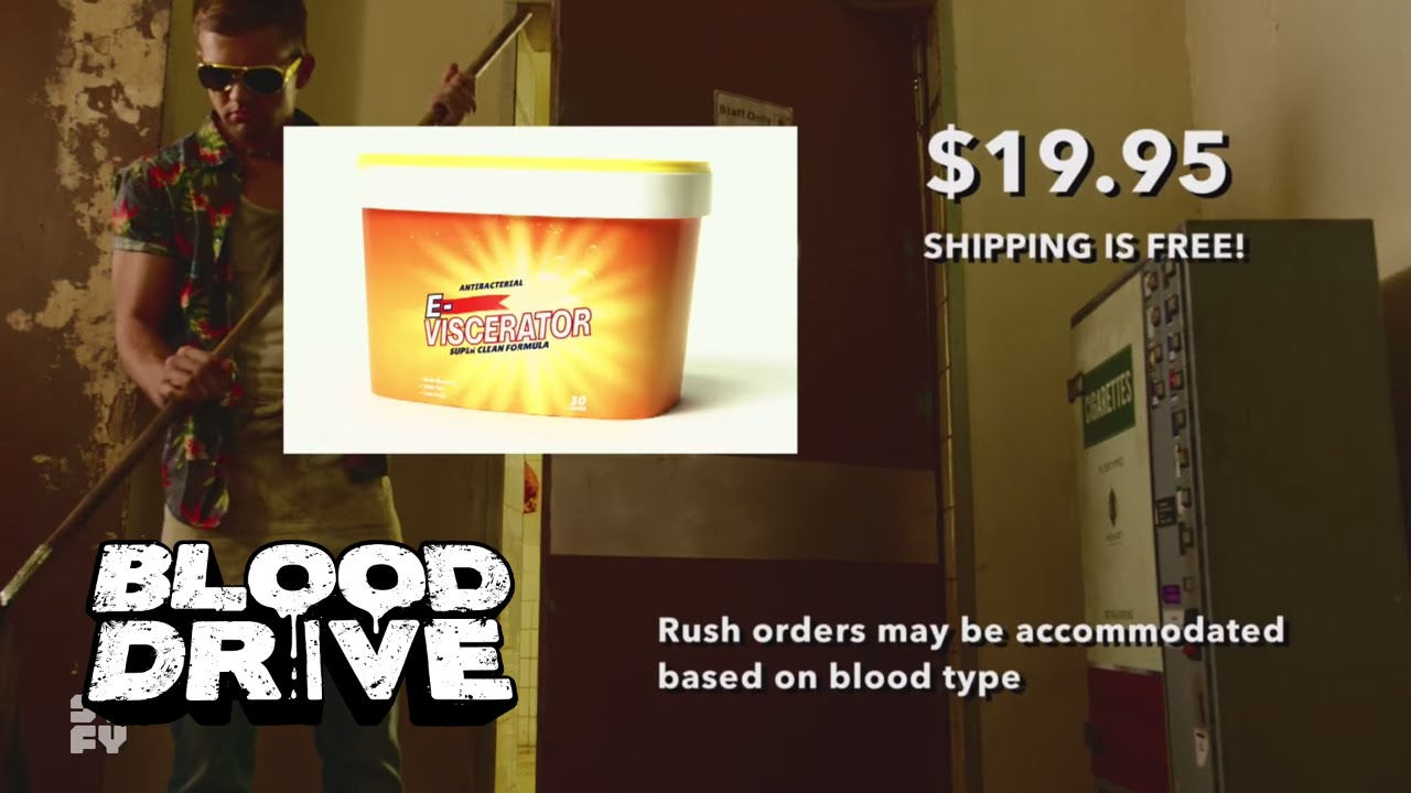 BLOOD DRIVE | Definitely Not Fake Commercial: E-Viscerator | SYFY - YouTube