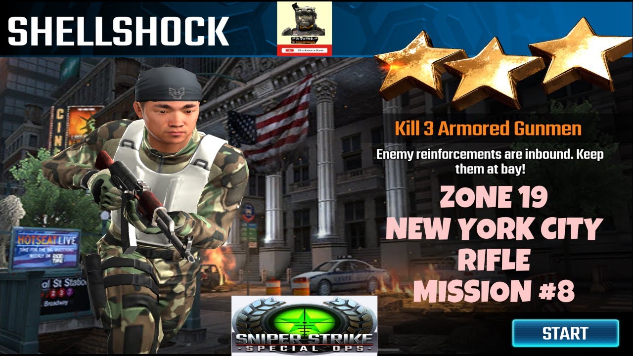 Campaign Zone 19 New York City Shellshock Rifle mission #8 Sniper strike : special ops - YouTube