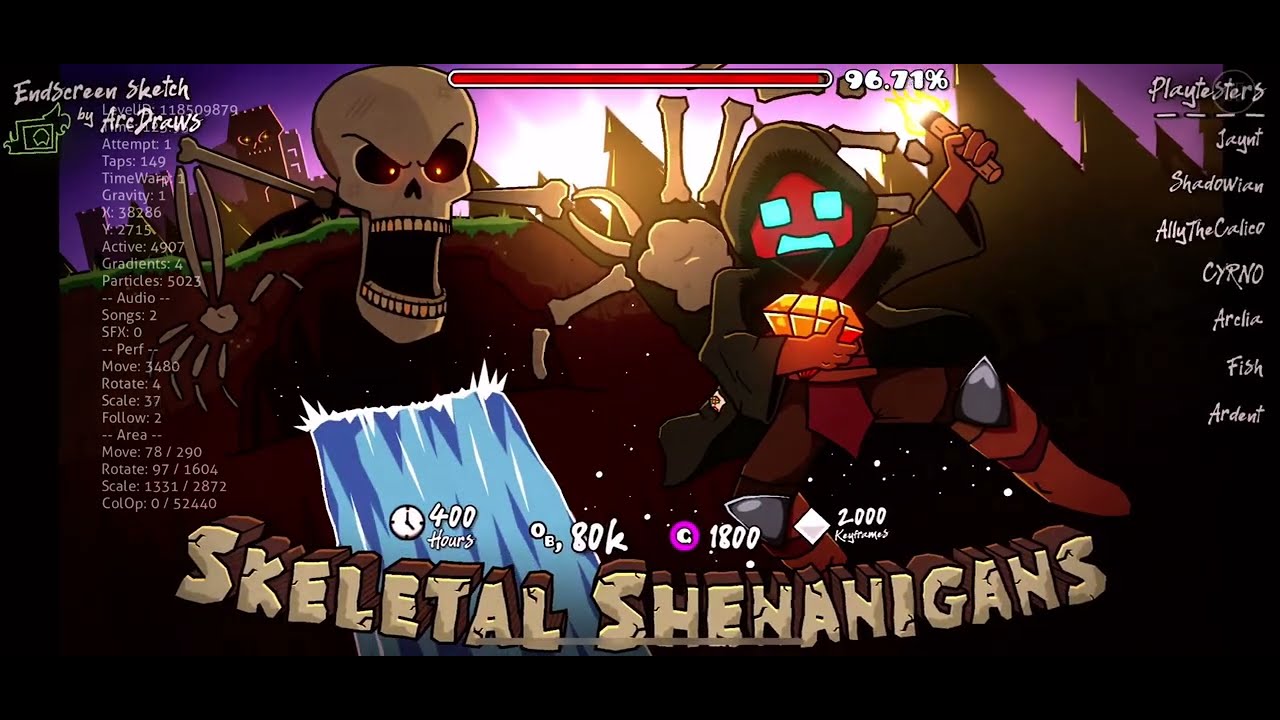 Geometry Dash | Skeletal Shenanigans | Info Bar - YouTube
