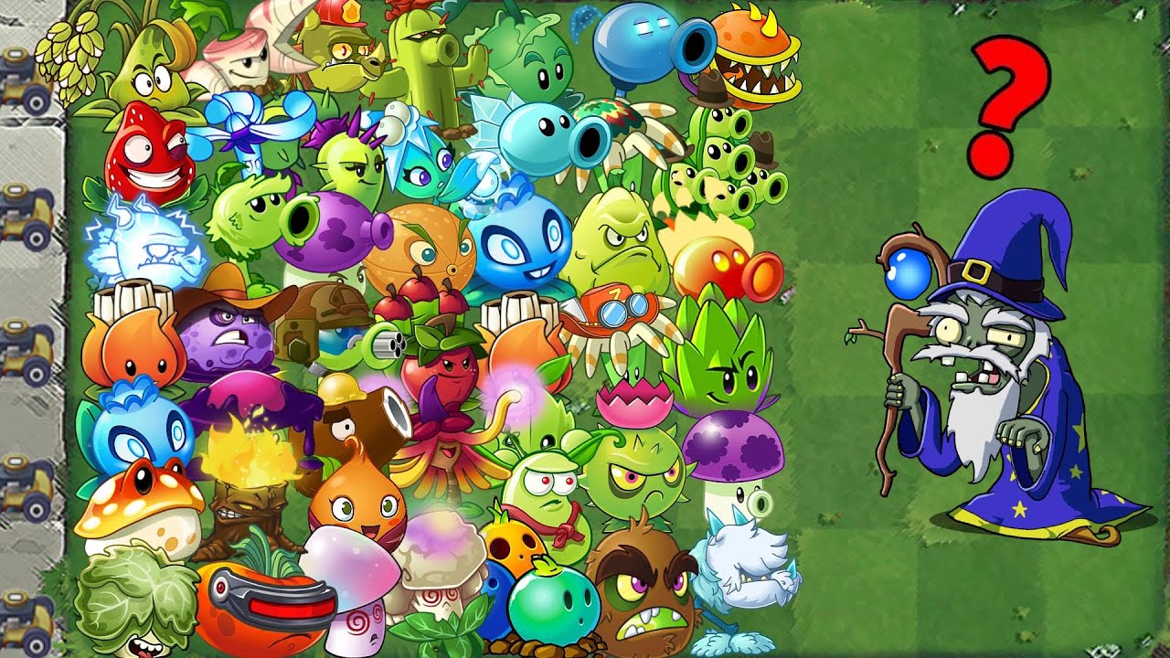 PVZ 2 | RANDOM Team Plants Power Up! vs Springening Wizard Zombie LV10 ...