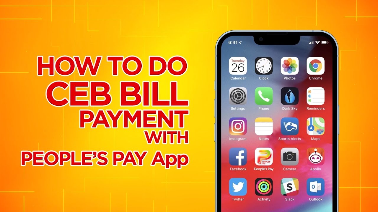 How to do a CEB bill payment with People's Pay App - YouTube