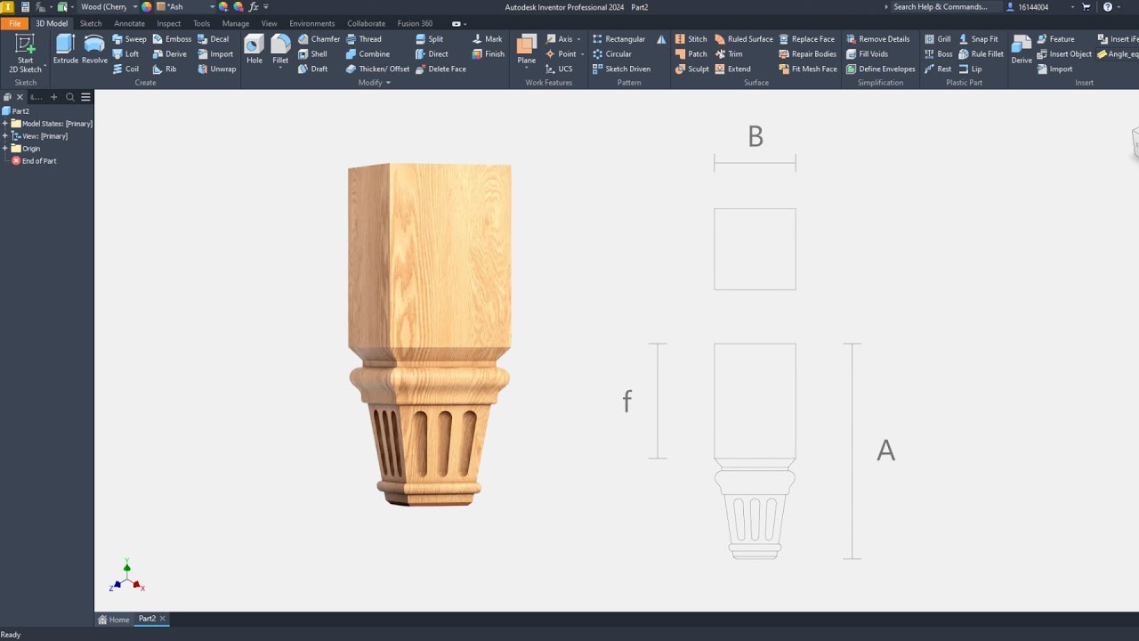 Inventor Woodworking | Furniture Leg #2 - YouTube
