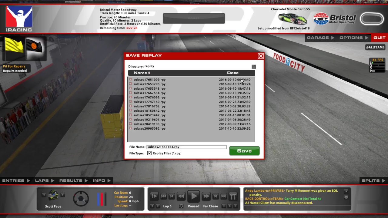 iRacing: Late Models at Bristol fixed set up - YouTube