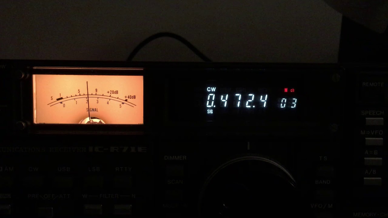 IK2DED on 630 meter band 472kHz - Icom IC-R71E and 45m LW antenna - YouTube