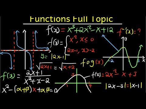 Functions - Basics, Quadratics, Polynomials, Radicals, Rational ...