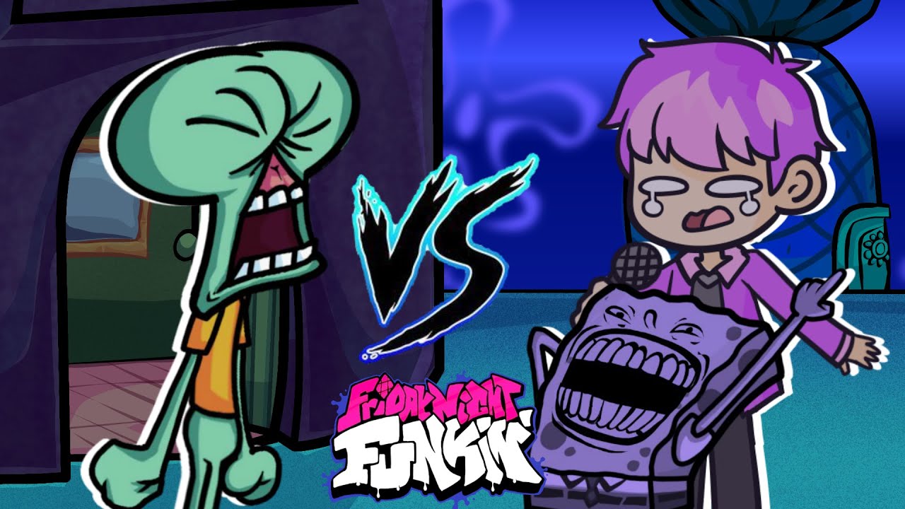 Squidward Bonyok Cosplay Jadi Tricky! 😂😂NGAKAK dan SERAM || FNF Mod The ...