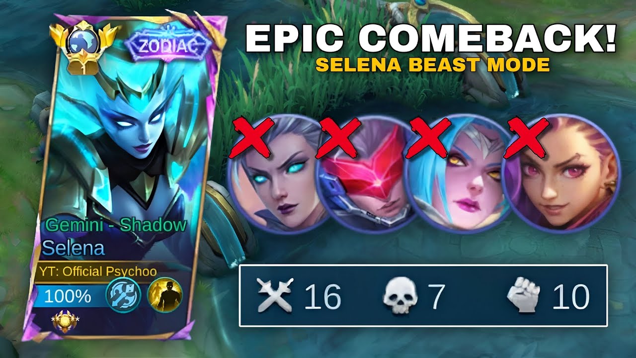 SELENA BEST EPIC COMEBACK (WATCH AND LEARN) 1v5😱 | SELENA BUILD ...