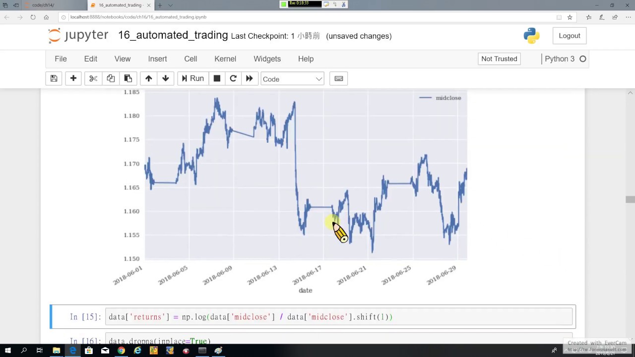 Python for Finance 65. Automated Trading-3: 以 FXCM API、機器學習、買賣價差及凱利公式設計交易策略-1 (recorded on ...