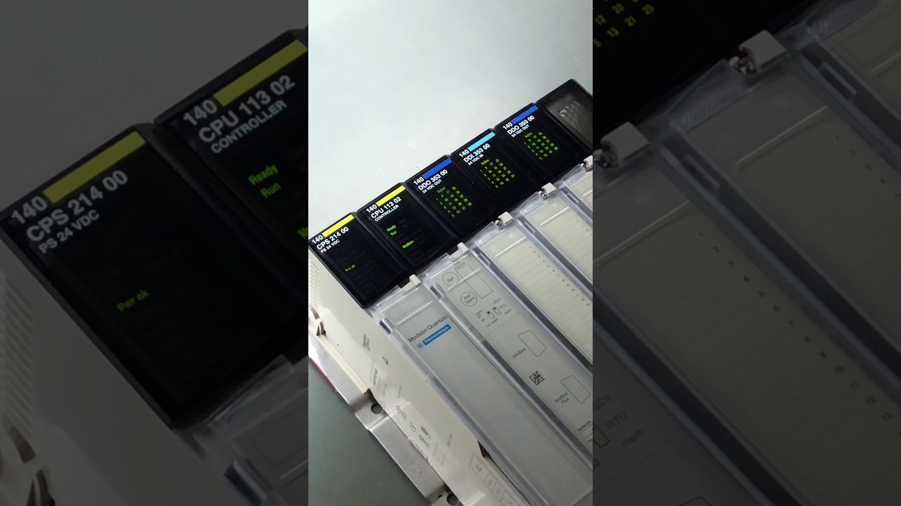 Schneider Modicon Tsx Quantum PLC Test Rack #plcmarket - YouTube