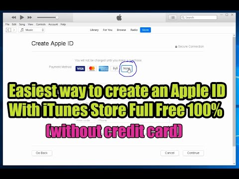 Easiest way to create an Apple ID With iTunes Store Full Free 100% ...