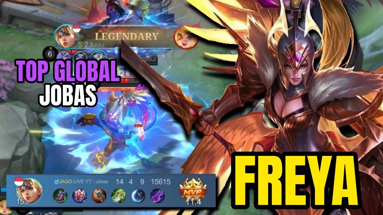 FREYA ONE TRICK! - Global No. 2 Freya Gameplay by Jobas | Mobile ...
