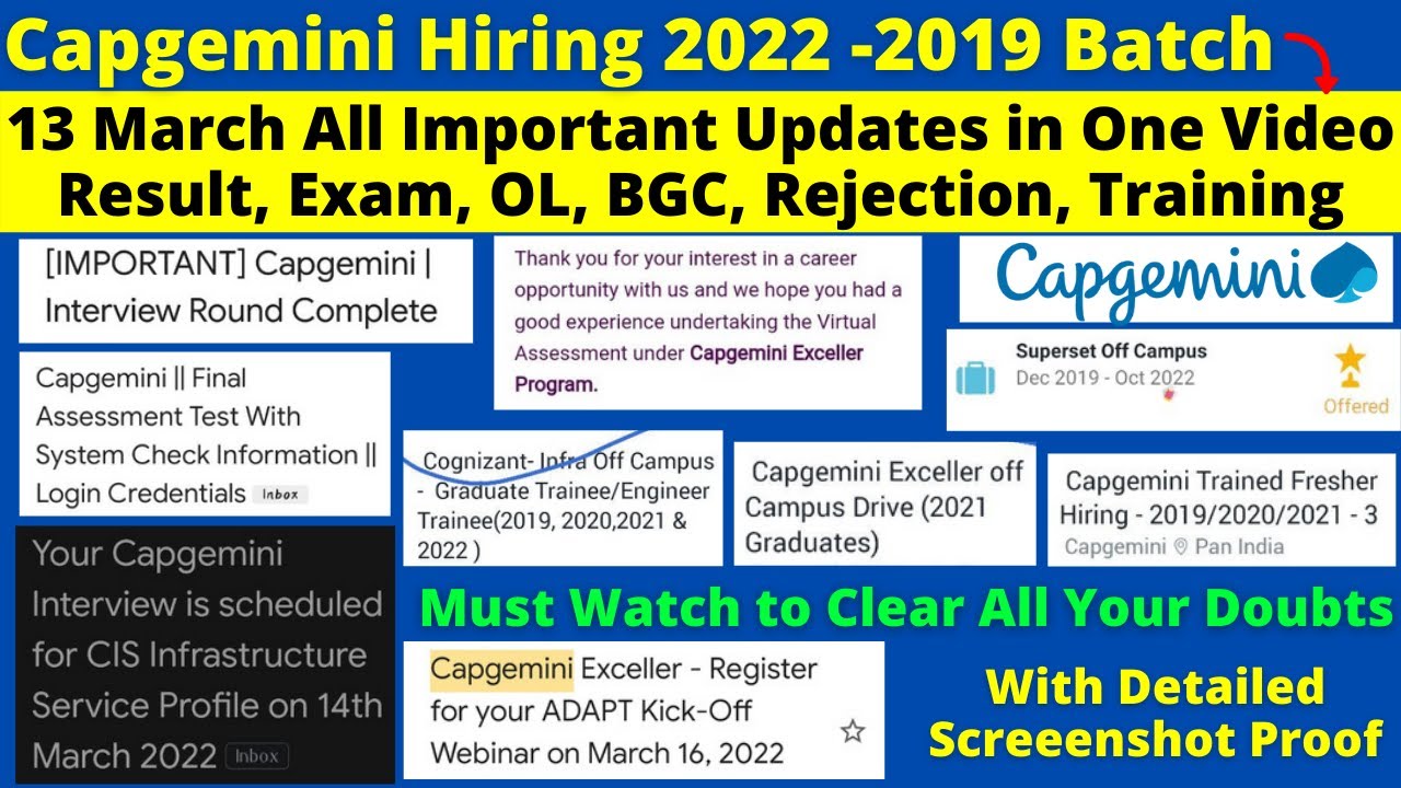 Capgemini Exam Result Out | CIS, Analyst or Senior Analyst Hiring ...
