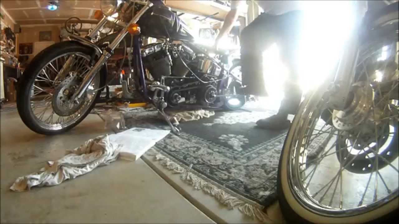 pt 2 removing cracked inner primary on Softail - YouTube