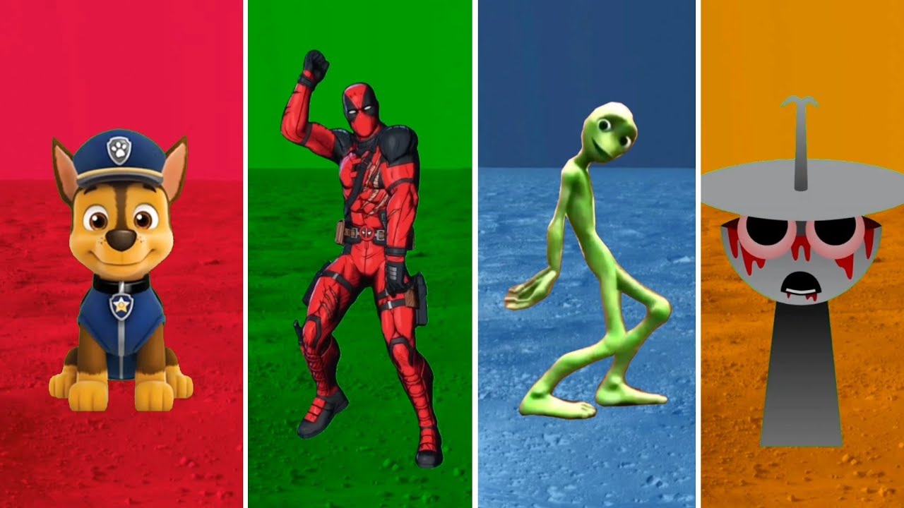 Paw Patrol Vs Deadpool Vs Green Alien Vs Incredibox Sprunki Horror ...