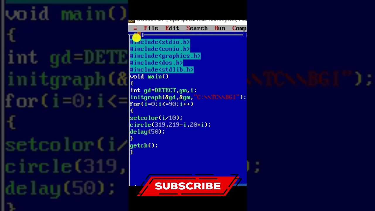 C Program To Print Circle Animation YouTube C Program To Print Circle Animation YouTube